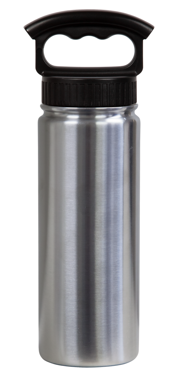 18oz/530ml Stainless Steel Bottle w/3 Finger Cap - Fifty/Fifty Wholesale